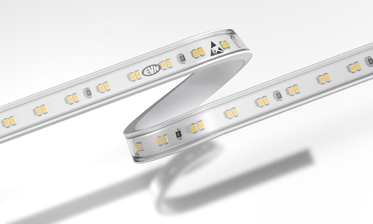 LED-Strip - IP65 - 230V/AC - 8W/m - 547lm/m - 120LED/m 5m-Rolle - 3000K ...