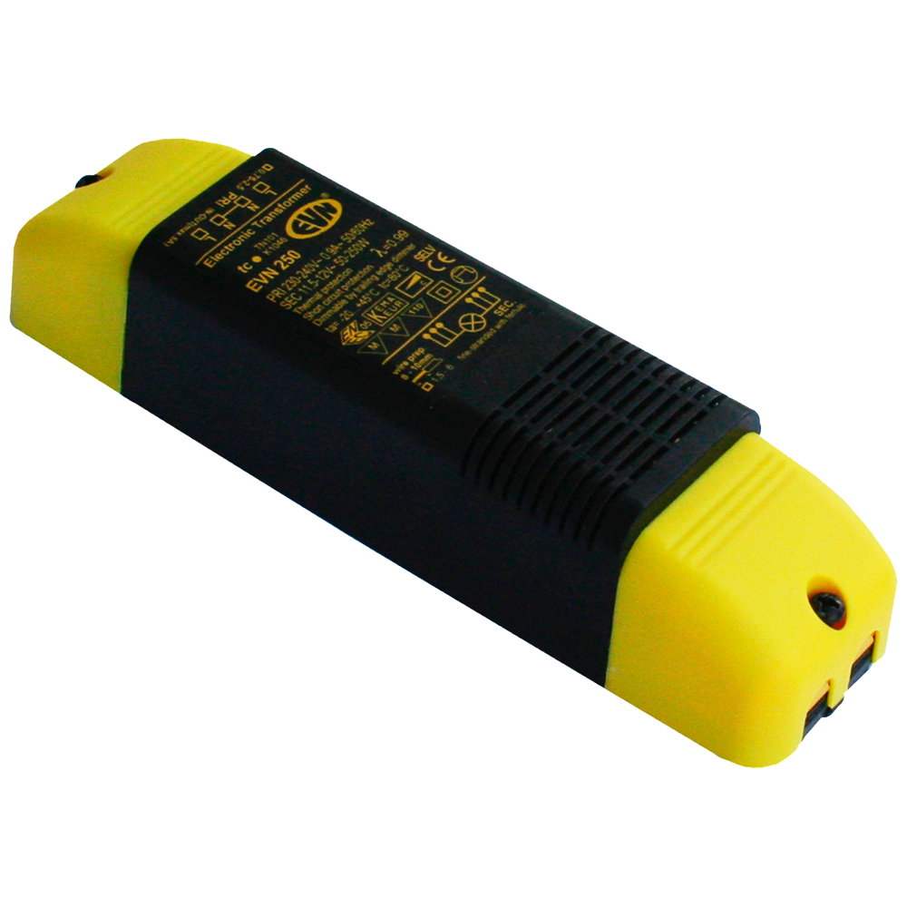 Elektr. Trafo 12V/AC - 50-250W - IP20 - Primär: 230-240V/AC ...