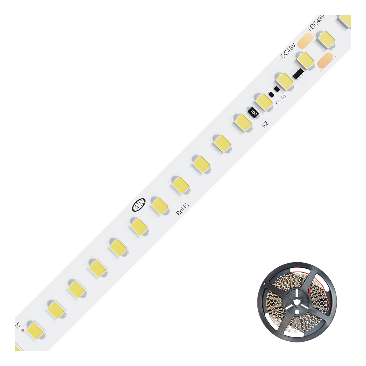 LED-Strip - IP20 - 48V/DC - 19W/m - 2547lm/m - 160LED/m 5m-Rolle ...