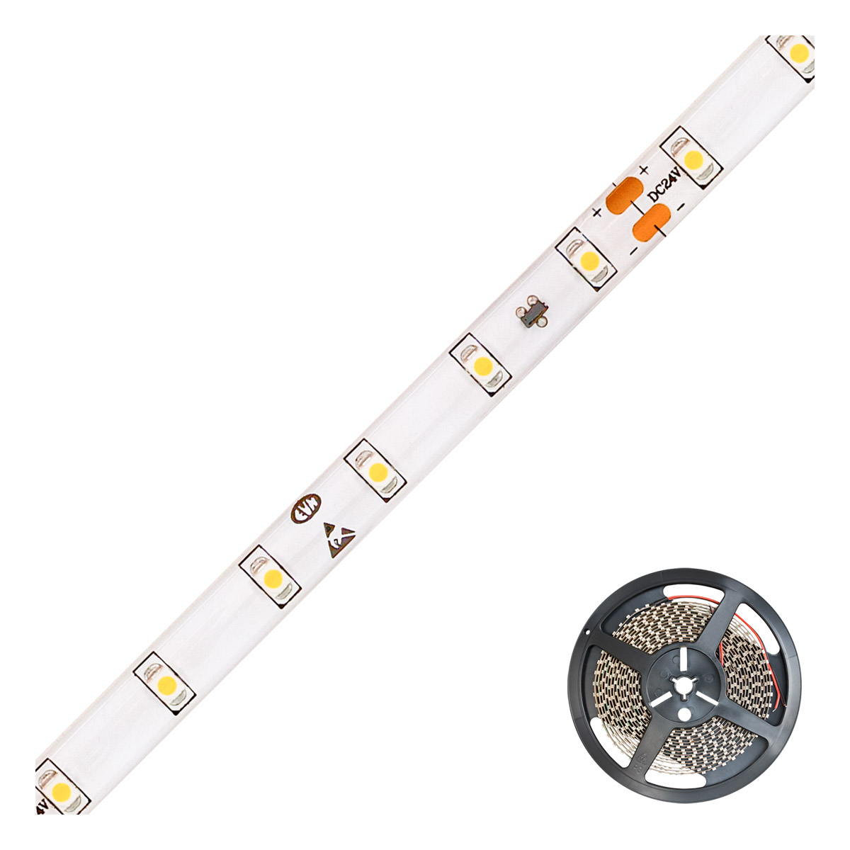 LED-Strip - IP54 - 24V/DC - 7,2W/m - 684lm/m - 60LED/m 5m-Rolle - 6000K ...