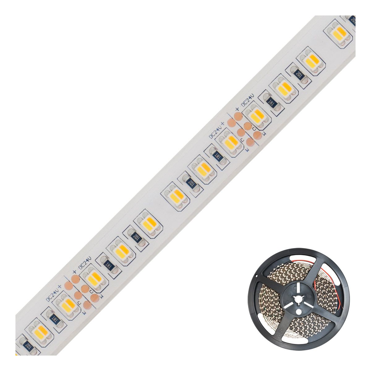 LED-Strip - IP68 - 24V/DC - 15,4W/m - max. 896lm/m 120LED/m - 5m-Rolle ...