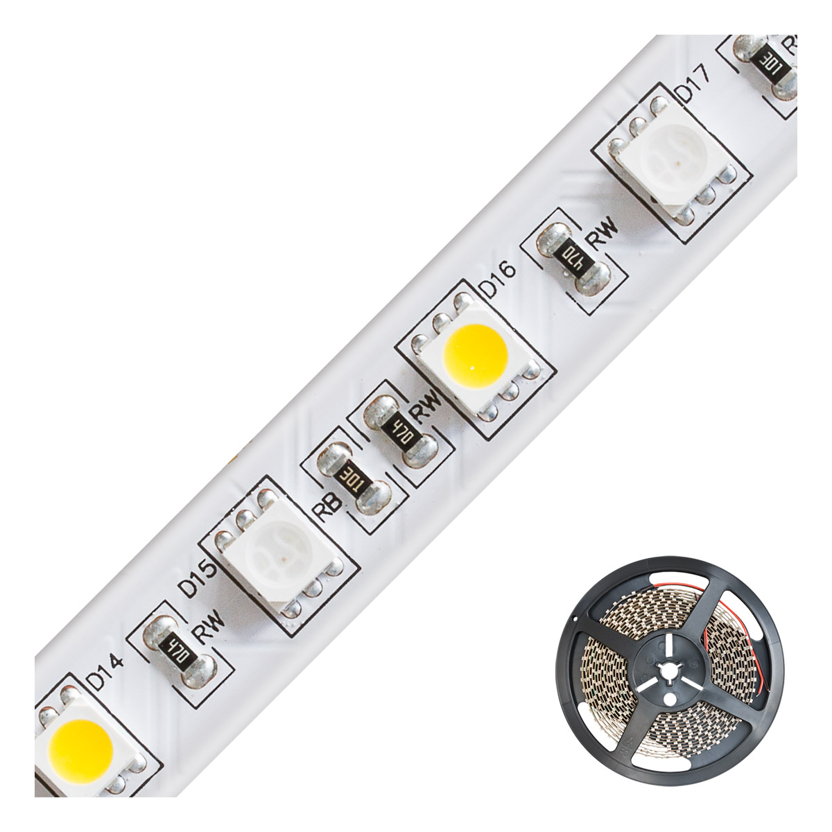 LED-Strip - IP54 - 24V/DC - 12W/m - max. 708lm/m 60LED/m - 5m-Rolle ...