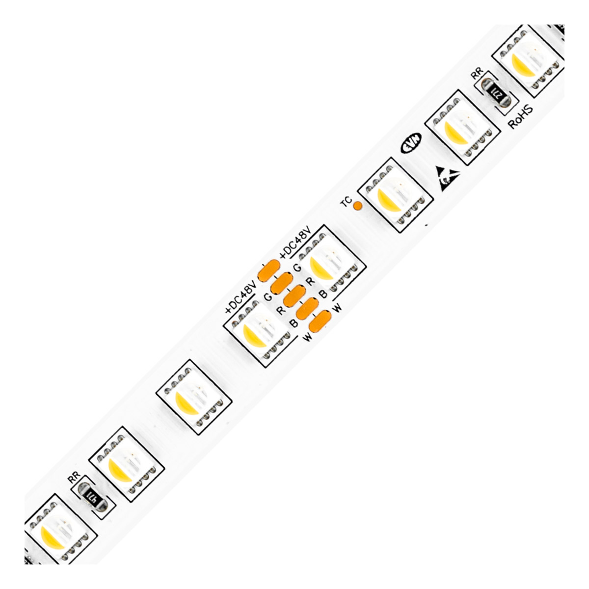 LED-Strip - IP20 - 48V/DC - 16W/m - max. 1150lm/m 84LED/m - RGB+W(4000K ...