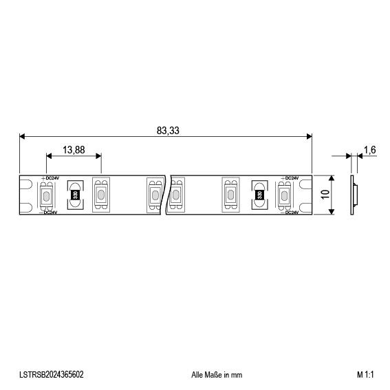 LED-Strip - IP20 - 24V/DC - 21,6W/m - 1880lm/m - 72LED/m 5m-Rolle - 3000K