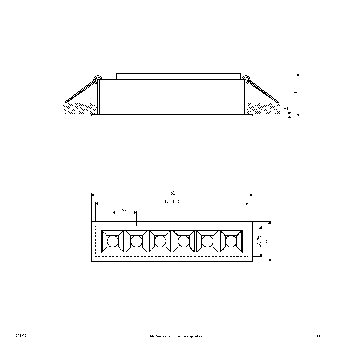 LED Deckeneinbau - rechteckig - weiß IP20 - 200-240V - 10W - 3000K - 1000lm - inkl. Netzgerät