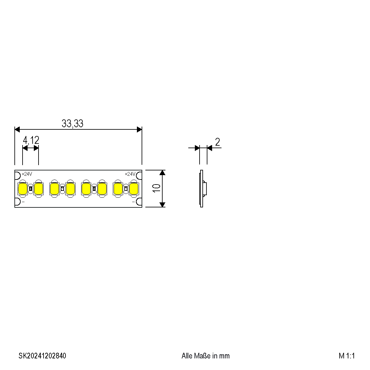 LED-Strip - IP20 - 24V/DC - 30W/m - 4235lm/m - 240LED/m 4000K ...
