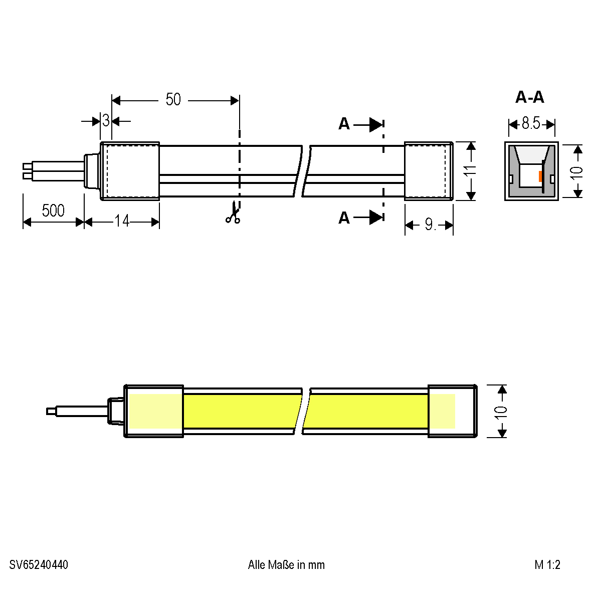 LED-Neon-Flex - Sideview Mini - IP65 - 24V/DC - 4W/m 242lm/m - 120LED/m ...